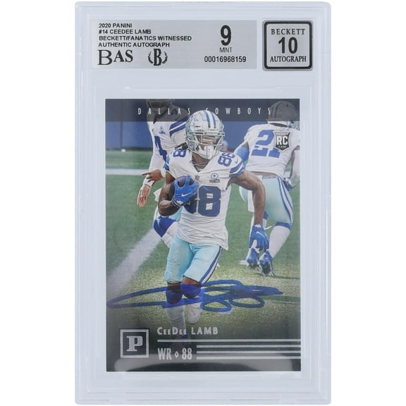 CeeDee Lamb Dallas Cowboys Autographed 2020 Panini Donruss Optic Elite ...
