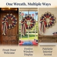 Americana Red White Blue Starburst Wreath 11.8in, 250th USA Anniversary ...