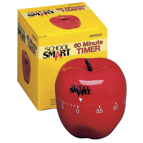 School Smart Apple Shaped Timer with Bell, 60 Minutes - Walmart.com