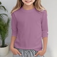 Big T Shirts For Girls Classic Solid Color Crewneck For Comfortable ...