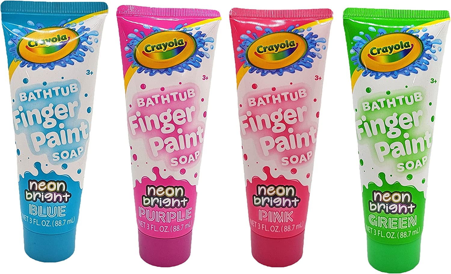 Crayola Neon Bright Bathtub Finger Paint Soap (Set Of 4) - Walmart.com