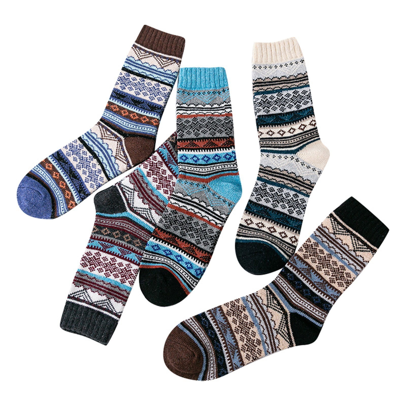 Click here for Gpoecd Knit Mid Calf Socks For Men Retro Double La... prices