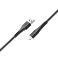 (1 pack) onn 6ft Lightning to USB-A Soft-touch Braided Charging Cable ...