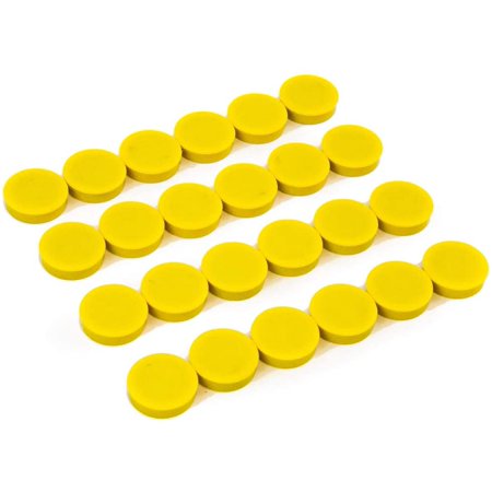 Magnets (24 Pack) - Yellow Round, Refrigerator & Classroom Magnets ...