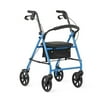 Medline 2-Wheel Sturdy Steel Rollator Walker, Adult Mobility Impairment ...