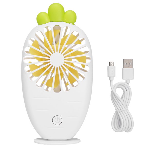 Mini USB Fan Rechargeable Portable Small Tabletop Fan Cute Carrot Shape ...