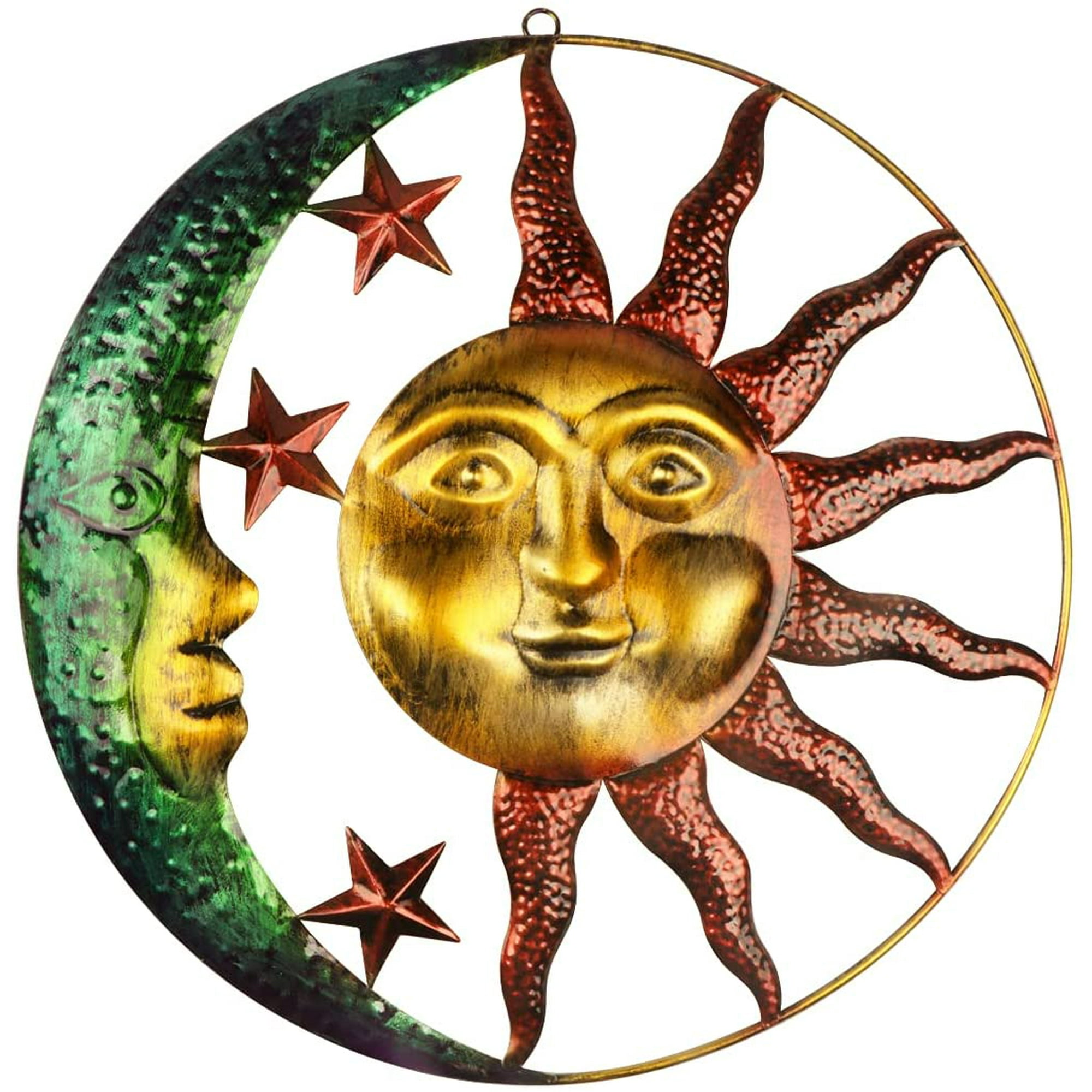 Click here for Heily 11.4inch Large Metal Sun And Moon Wall Art D... prices
