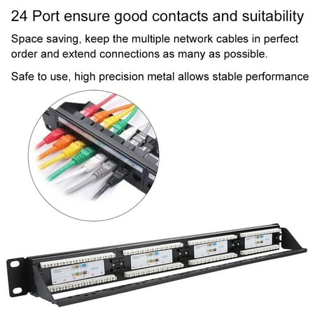 Mountable CAT6 Cable Rack, Data Patch Panel, High Speed 24 Port for ...
