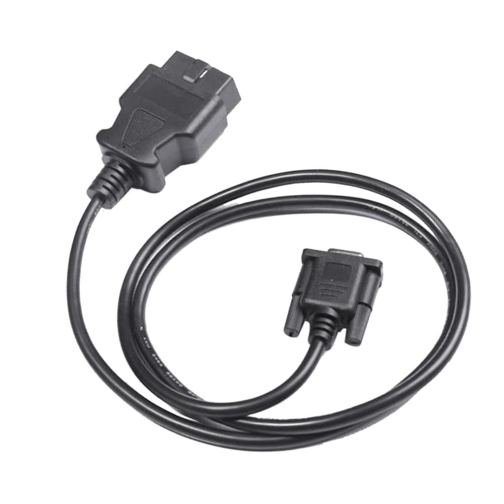 OBD2 OBDII Connector to DB9 Serial Port RS232 Adapter Diagnostic ...