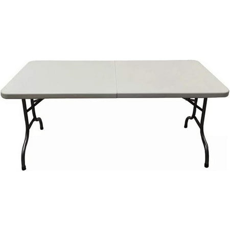 Deluxe Fold-in-Half Blow Molded Folding Table, Portable Folding Plastic ...