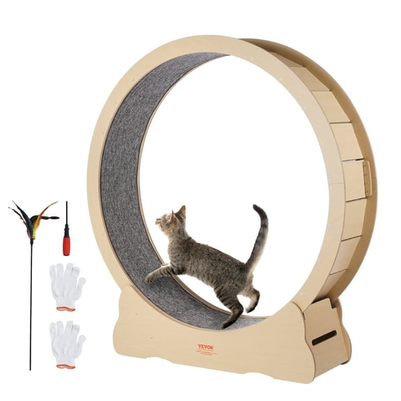 TAKOYI 41" Cat Exercise Wheel for Indoor Cats, Cat Running Wheel with ...