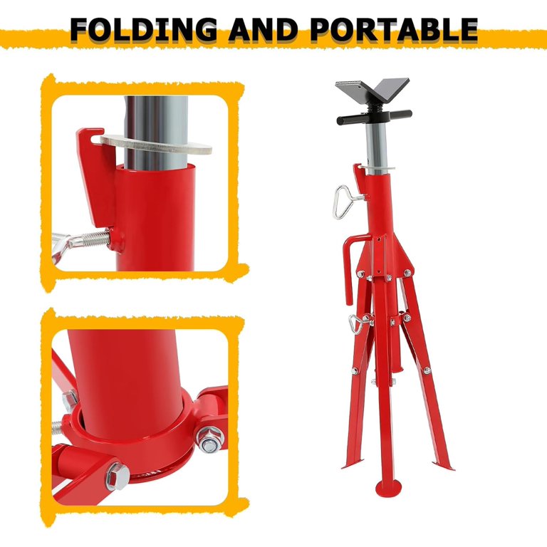 Vevor Pipe Stand Heavy-Duty Pipe Stand Adjustable Folding Pipe Jack ...