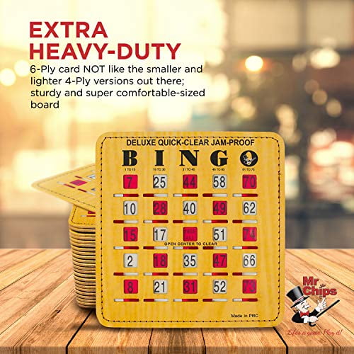 Jam Proof Sliding Window Bingo Cards With Master Board MR CHIPS 25 Jam ...