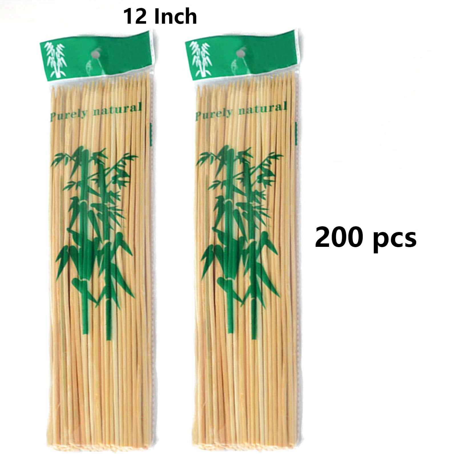 100pcs 200pcs Natural Bamboo Skewers, Wooden Skewers, Kebab, Short ...