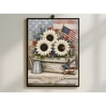 Affixzi Wall Art American Flag Sunflowers Rustic Primitive Americana ...