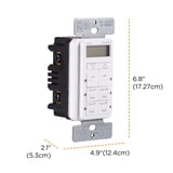 myTouchSmart Programmable Simple Set In-Wall Digital Smart Light Timer ...
