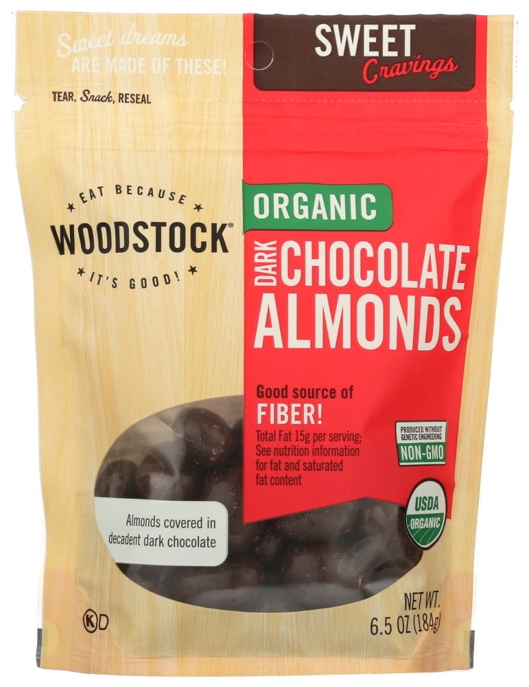 Woodstock Dark Chocolate Almonds, 6.5 Oz - Walmart.com