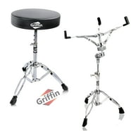 Bass Drum Foot Pedal, Snare Stand & Cymbal Stand (3-PACK) Griffin ...