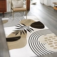 Area Rug 3x5ft Brown Mid Century Abstract Boho Lines Area Rugs Washable ...