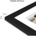 7x10 Picture Frame Set of 2, Made of Real Glass and Black Wooden Frame ...
