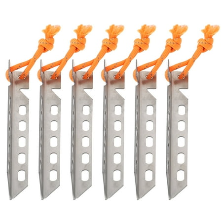 6pcs/10pcs V Shape Titanium Tent Pegs Windproof Outdoor Camping Tent ...