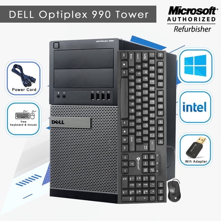 Dell 990 Tower PC Computer, i5 Intel 2400 @3.10GHz, 8GB RAM 250GB HDD ...