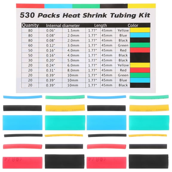127-Piece Heat Shrink Wire Wrap Set – Assorted Tubing for Secure ...