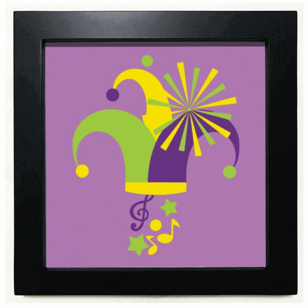 Rio Brasil carnaval sombrero payaso Mesa de pared con marco cuadrado negro | Walmart en línea