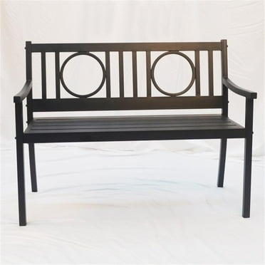 Innova Outdoor Patio 4 ft. Chippendale Cast Aluminum Park Bench - White ...