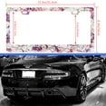 Amazing Red and White Roses License Plate Frame Metal Car Accessories ...