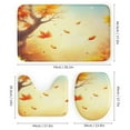 Autumn Leaves Falling Background Shower Curtain Sets Non-Slip Rugs Bath ...