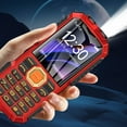 Red Dual Sim Keypad Phone With Large Screen And Fonts, Bluetooth, Led ...