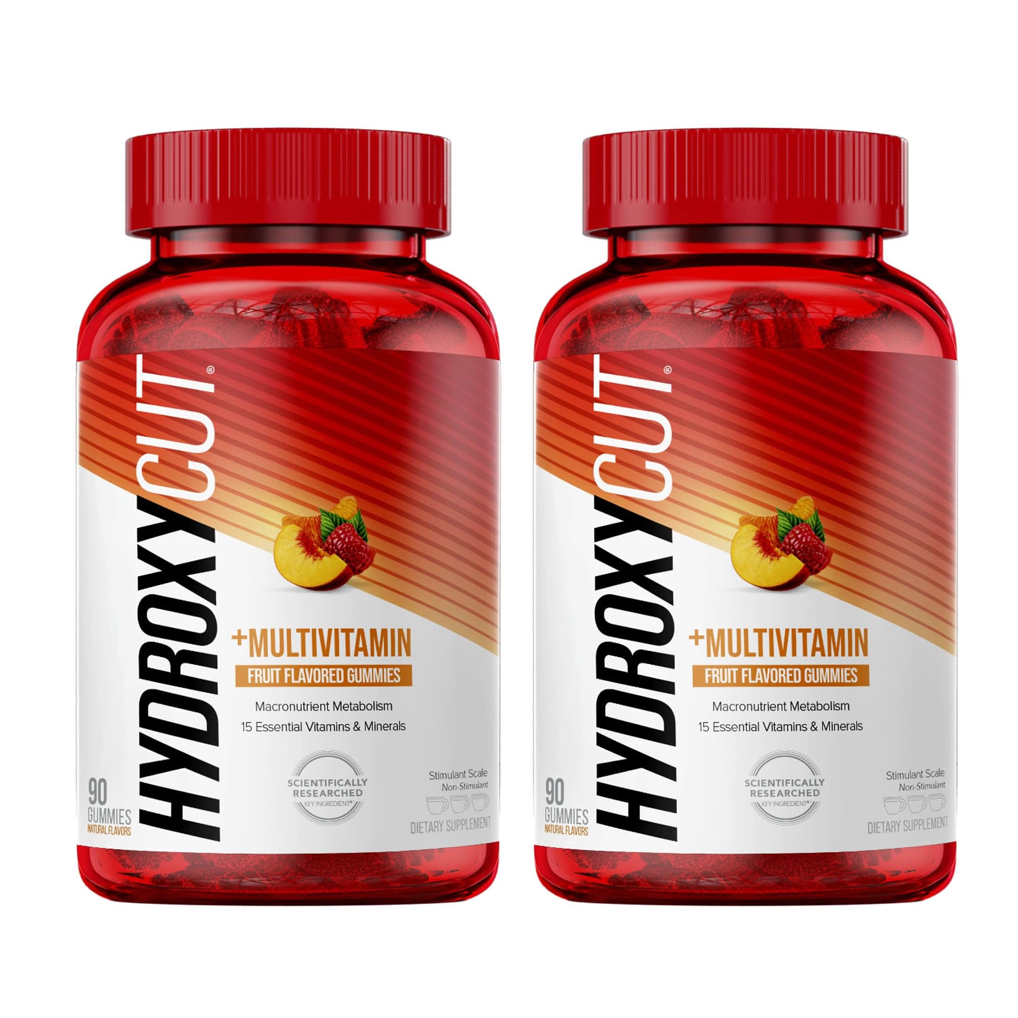 Gomitas Hydroxycut (paquete de 2) - 99% sin cafeína - Metaboliza carbohidratos, proteínas y ...