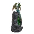 Ebros Emerald Dragon On Crystal Geode Mountain Backflow Incense Burner ...