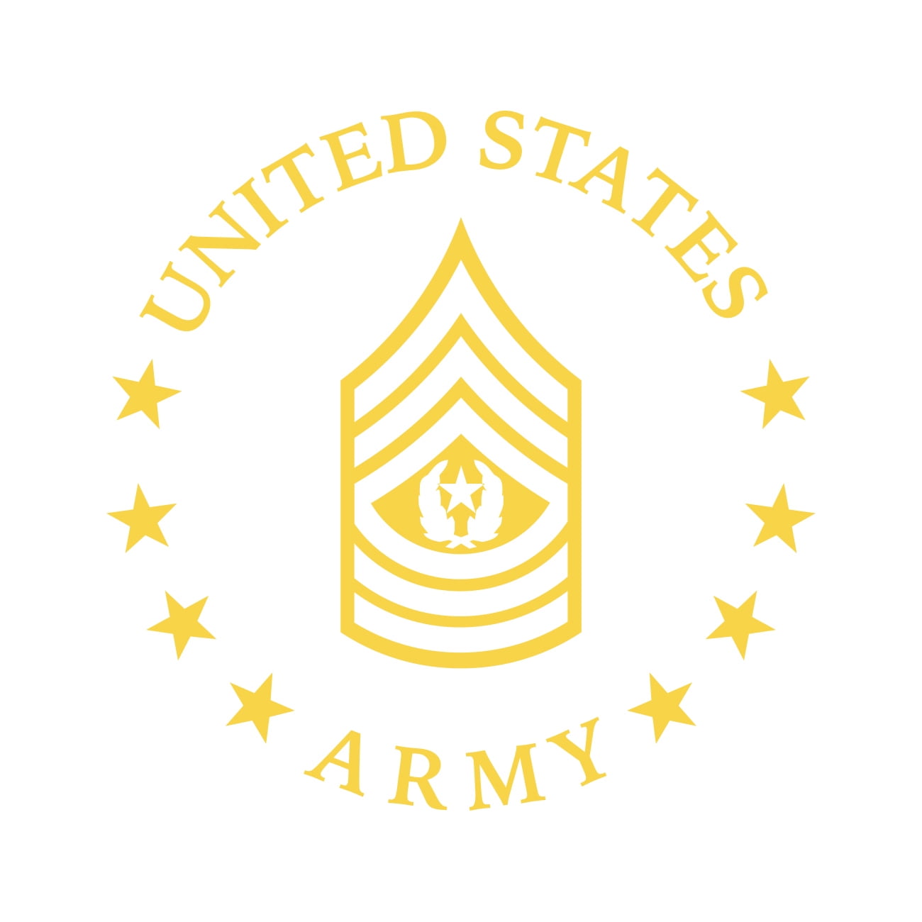 E-9 Sergeant Major of the Army US Army Rank Sticker Decal Die Cut ...