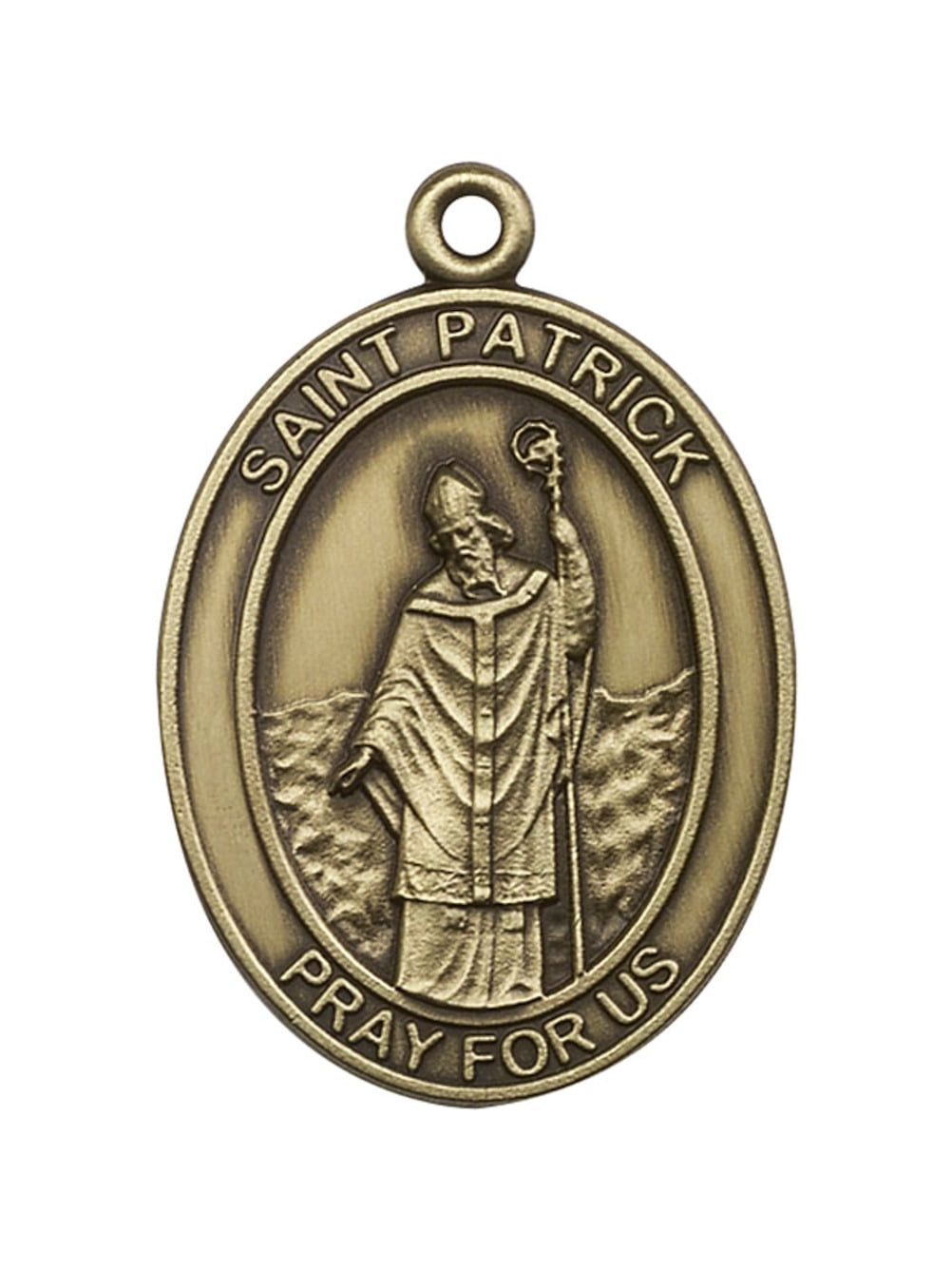 Antique Gold-Plated St. Patrick Keychain 1 7/8 x 1 1/4 inches - Walmart.com