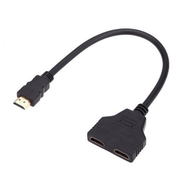 FVH HDMI to Dual HDMI Female Y Splitter Switch Extension Adapter Cable ...