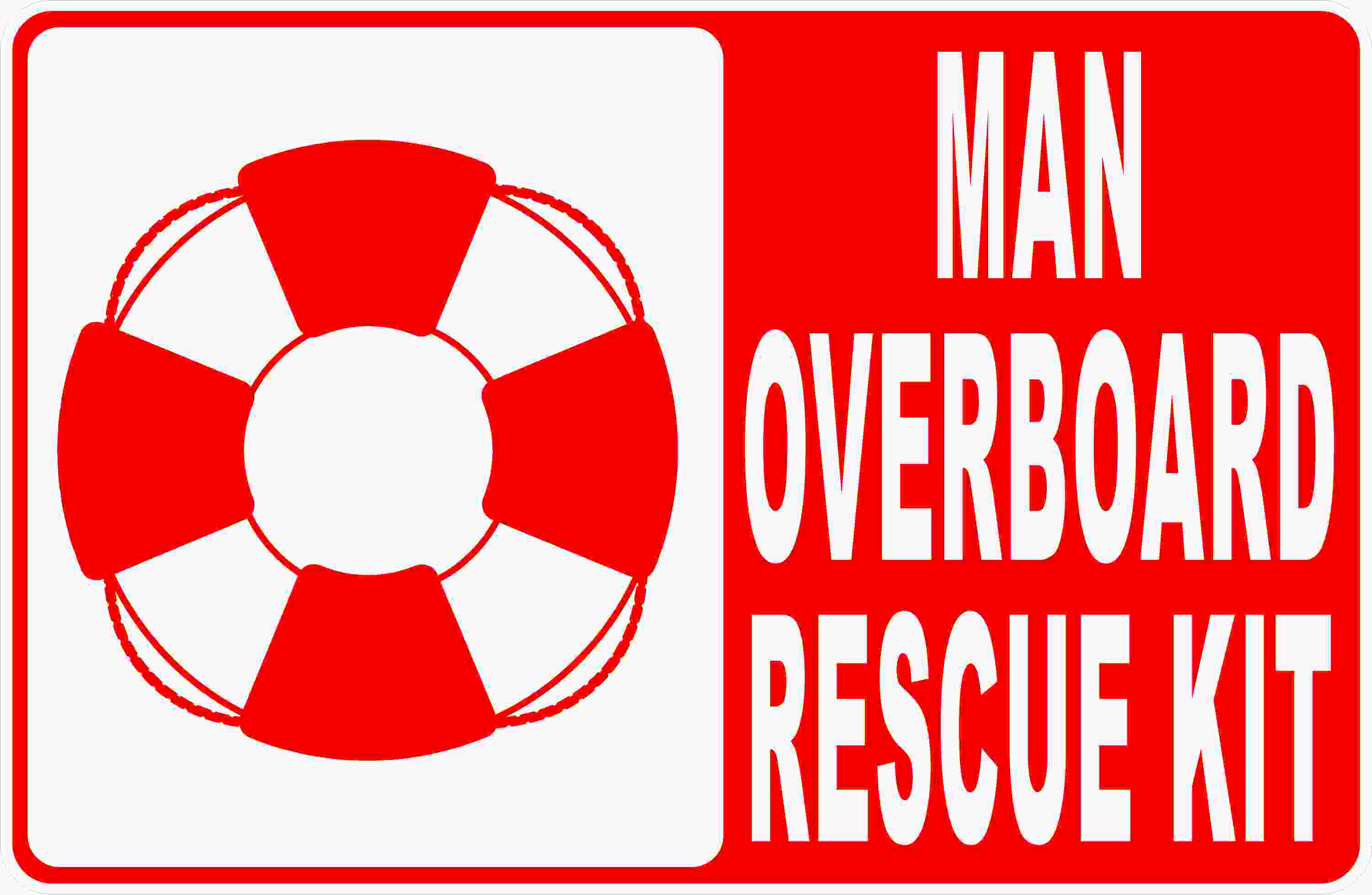 Man Overboard Rescue Kit Sign - Walmart.com