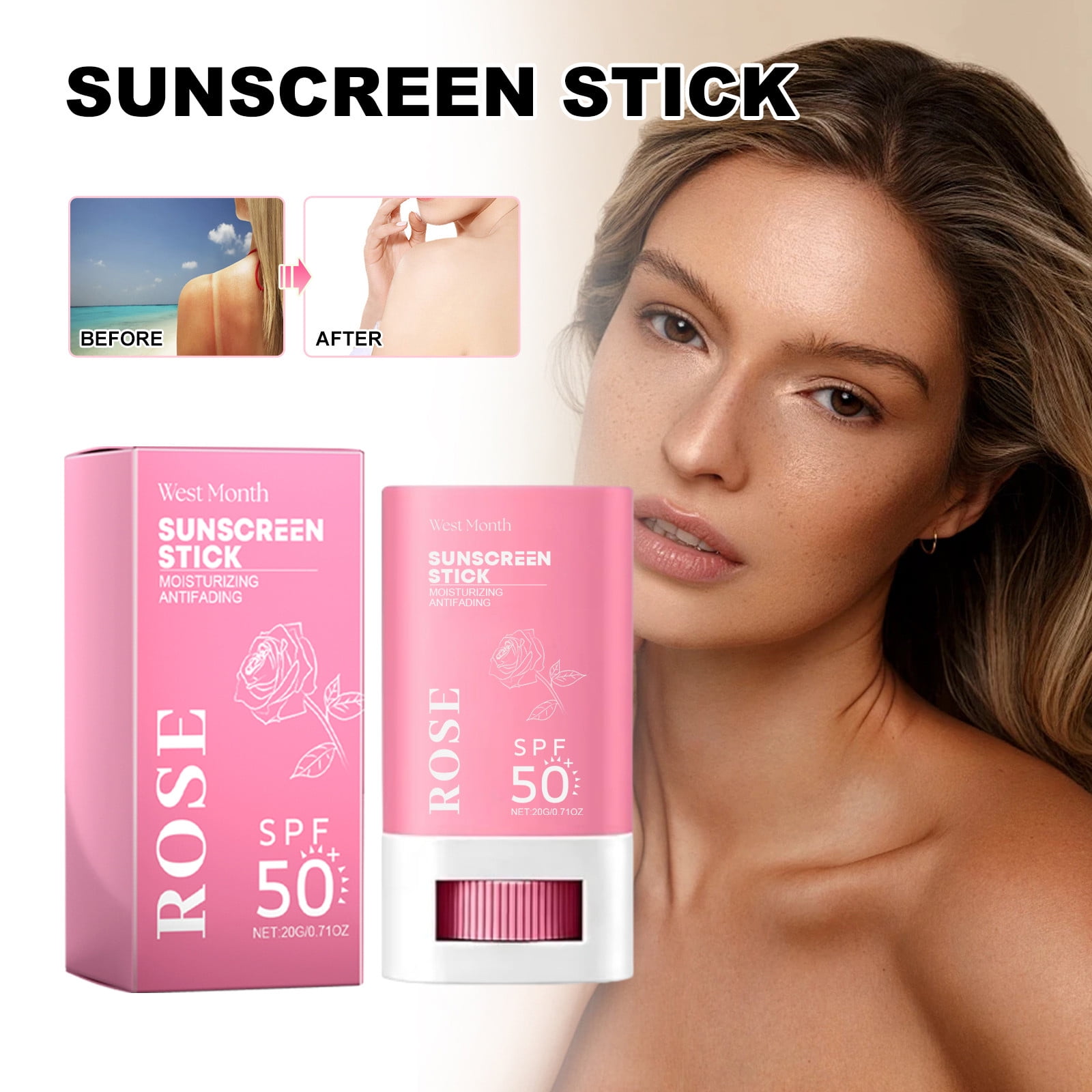 Puntoco Protector solar facial en barra Rose Fade Type Protection ...