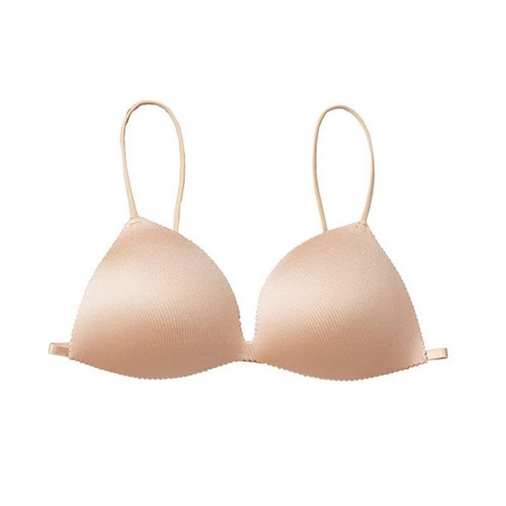 Deepwonder French Style Triangle Cup Bra Gathers One-Piece Wire Free ...