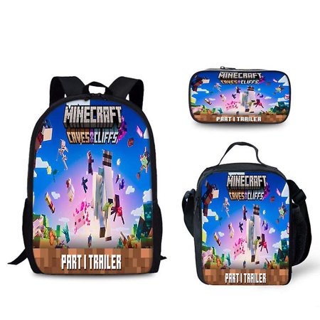 Minecraft School Bag Anime Notebook Laptop Backpack School Bag ...