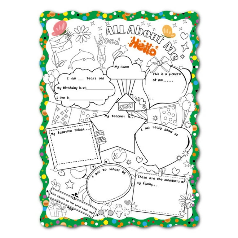 All About Me Preschool Printable Poster