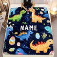 ized Dinosaur Blanket - Custom Name/Text with Dino & Triceratops Design ...