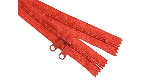 4.5mm YKK Zipper with Double Pull Purse or Handbag Zippers Head to Head ...