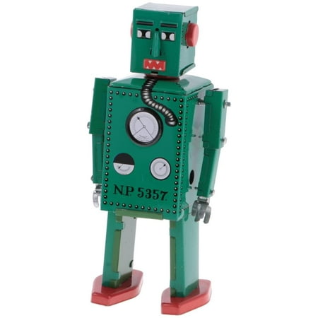 Retro Tinplate Toys Mechanical Clockwork Robot Metal Crafts ...