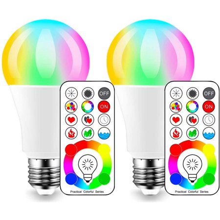 LED Color Changing Light Bulb, 120 Colors, 70 Watt Equivalent with ...