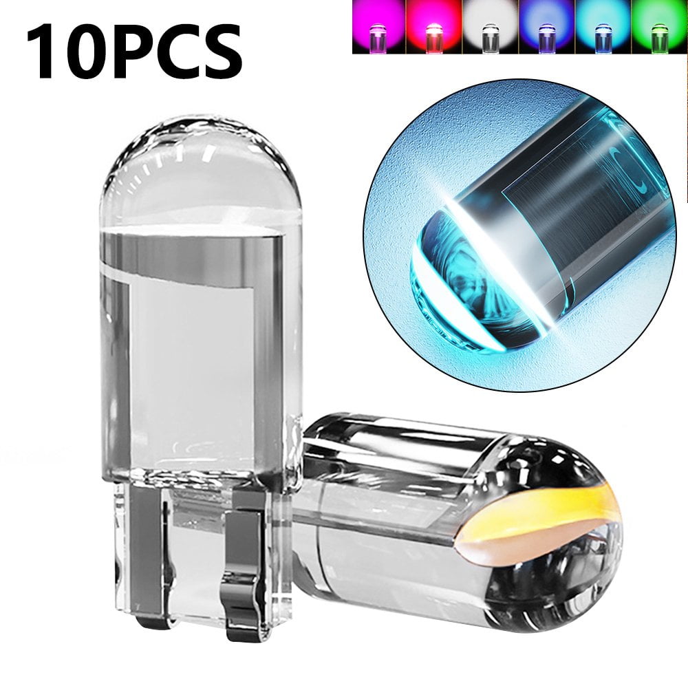 CNKOO 20/10/2 Pcs LED Car Light Bulbs T10 W5W WY5W 168 501 2825 COB LED Car Wedge Parking Light ...