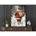 Affixzi Santa Claus Walking Canvas Print, Father Christmas Poster ...
