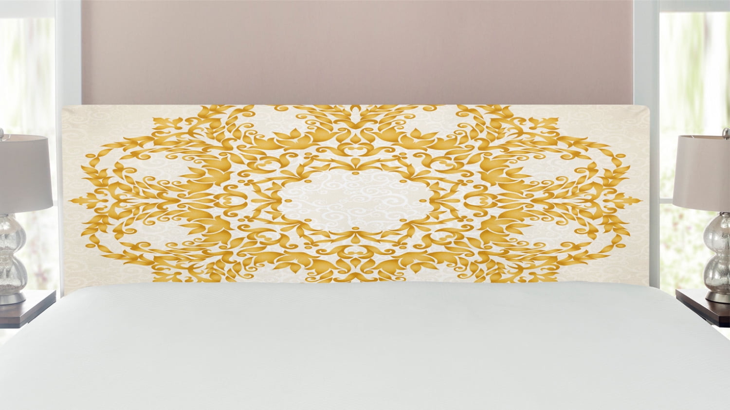 Victorian Headboard, Traditional Floral Round Circle with Baroque ...