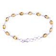 925 Sterling Silver Bezel Bracelet Natural Citrine Cut Gemstone ...